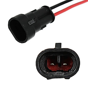 HUIQIAODS 5Kit 2 Pin Way 18 AWG Car Waterproof Connector Plug Wire 1.5mm Series Terminal Connector-5 Pack (5 Kit 2 Pin)