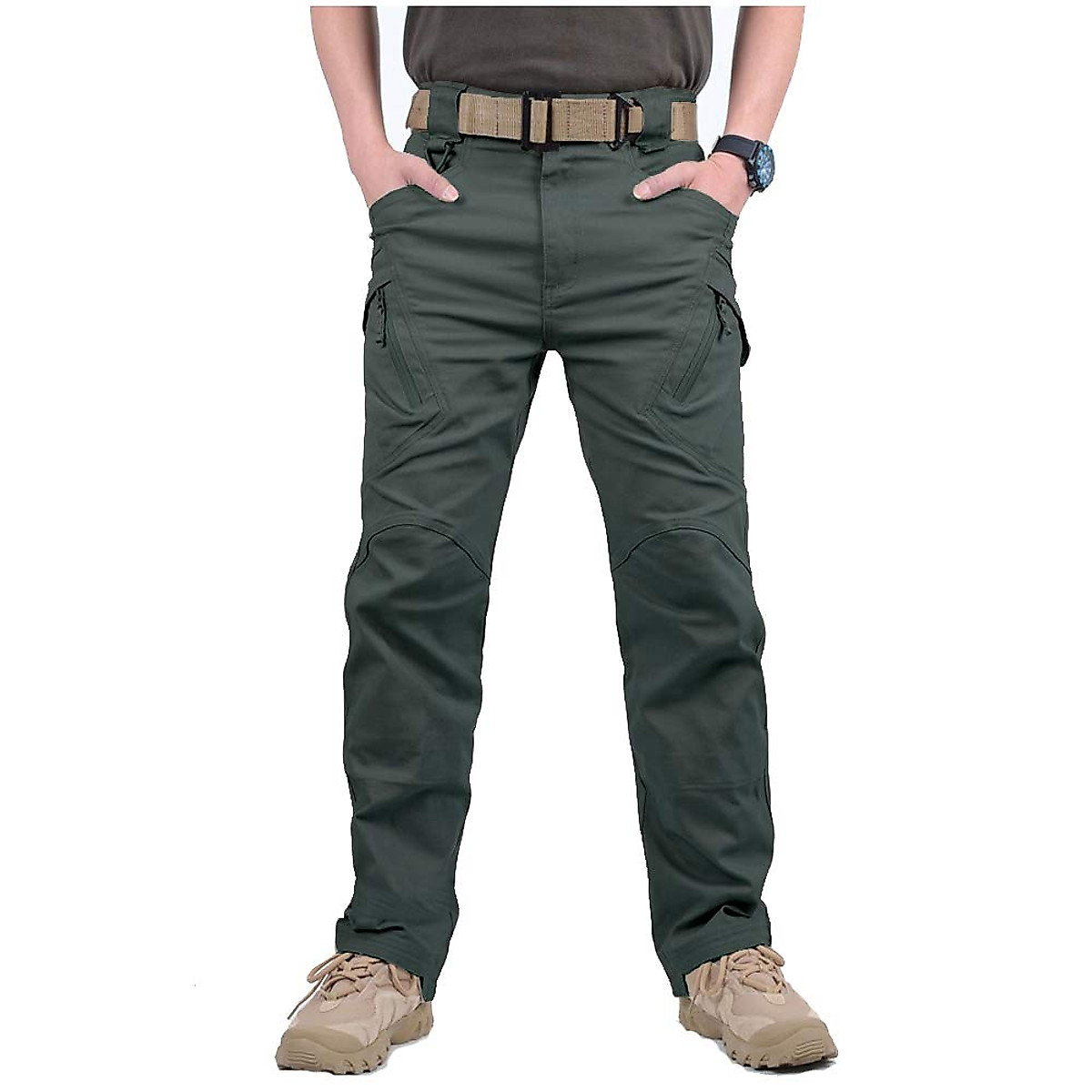 CARWORNIC Gear Men's Tactical Military Pants Lightweight Outdoor Work Hiking Combat Cargo Trousers with Multi Pocket