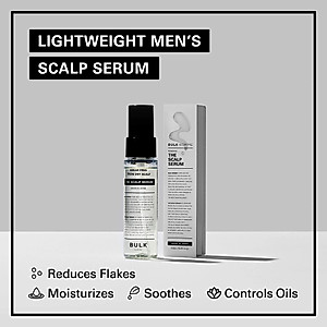 BULK HOMME - THE SCALP SERUM, 1.7 fl oz | Men's Hair & Scalp Serum With Collagen | Hydrating Hair Serum For Men Balances & Protects The Scalp | Natural Dry Scalp Serum For All Hair Types