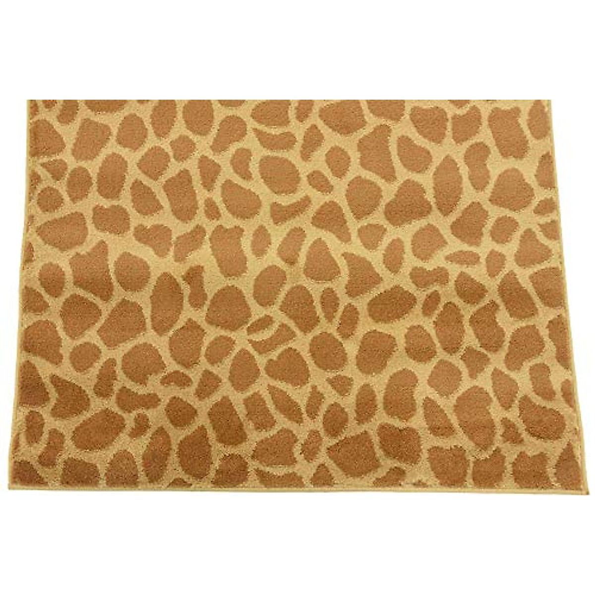 Unique Loom Wildlife Collection Animal Inspired with Giraffe Print Design Area Rug, 3 ft 3 in x 5 ft 3 in, Yellow/Light Brown