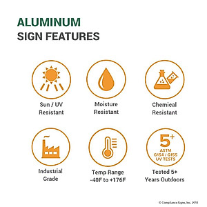 ComplianceSigns.com OSHA Stay Back 100 Feet Sign, 18x18 in. Aluminum for Transportation