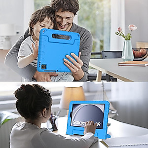 BMOUO Kids Case for Samsung Galaxy Tab A9 8.7 Inch 2023 (SM-X110/X115/X117) & Galaxy Tab A7 Lite 2021 - with Screen Protector, Shockproof Lightweight Samsung Galaxy Tab A9 Case/A7 Lite Case, Blue