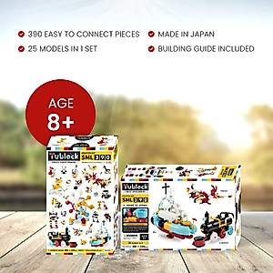 Tublock Creator Set (SML 390 Pieces) | Creative and Educational Brick Building Toys for Girls and Boys | Colorful Building Bricks Set | Innovative Curved Bricks for Building with Movable Pieces