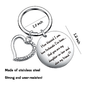 De&ai Daughter in law gift stepdaughter gift adopted daughter gift adoption keychain for Daughter in law thank you gift birthday keychain for Daughter-in-law jewelry