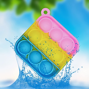 30 Pcs Mini Pop Bubble Fidget Toys, Silicone Keychain Small Pop Bulk for Party Favors, Classroom Prizes, Reliever Hand Toy Goodie Bag Stuffers Halloween Christmas Birthday Gifts for Kids Students