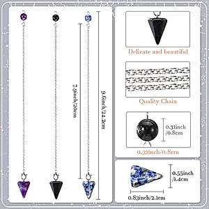 Qunclay Small Crystal Shelf Black Crystal Display Shelf Crystal Pendulum Holder Stand Display Shelf Witch Stuff Wooden Kit Hanging Rustic Crystal with 3 Pieces Crystals Stone (Butterfly Style)