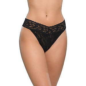 hanky panky, Signature Lace Original Rise Thong, One Size (4-14), Black