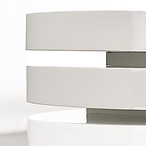 Christopher Knight Home CKH Small Oval Mod Rotatable Coffee Table, Glossy White, 31.5D x 47.75W x 13H in