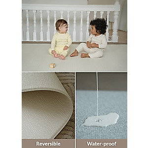 Baby Care Play Mat (Medium, Hygge - Aztec & Arbor) 73" x 49" Original One-Piece Reversible Rollable Waterproof Play Mat for Infants, Babies, Toddler, and Kids