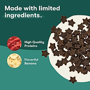 Jinx Beef & Banana Training Treats for Dogs and Puppies, Low-Calorie, All Natural, Slow-Smoked Real Beef, No Fillers 4oz, 6 Pack