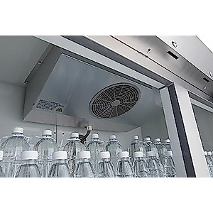 SMETA Commercial Fridge Refrigeration Stainless Steel 47 Cu. Ft Reach in 2 Door Upright Stand Up 2 Section Fan Cooling Refrigerator for Restuarant, Bar, Shop, 54'' Wide Large Capacity