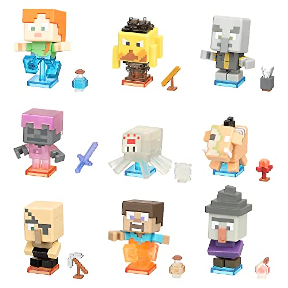 TREASURE X Minecraft Nether Quest Mine and Craft Character Pack 10 Levels of Adventure. Brew Collectible Minecraft Characters and Real Gold Dipped Treasure