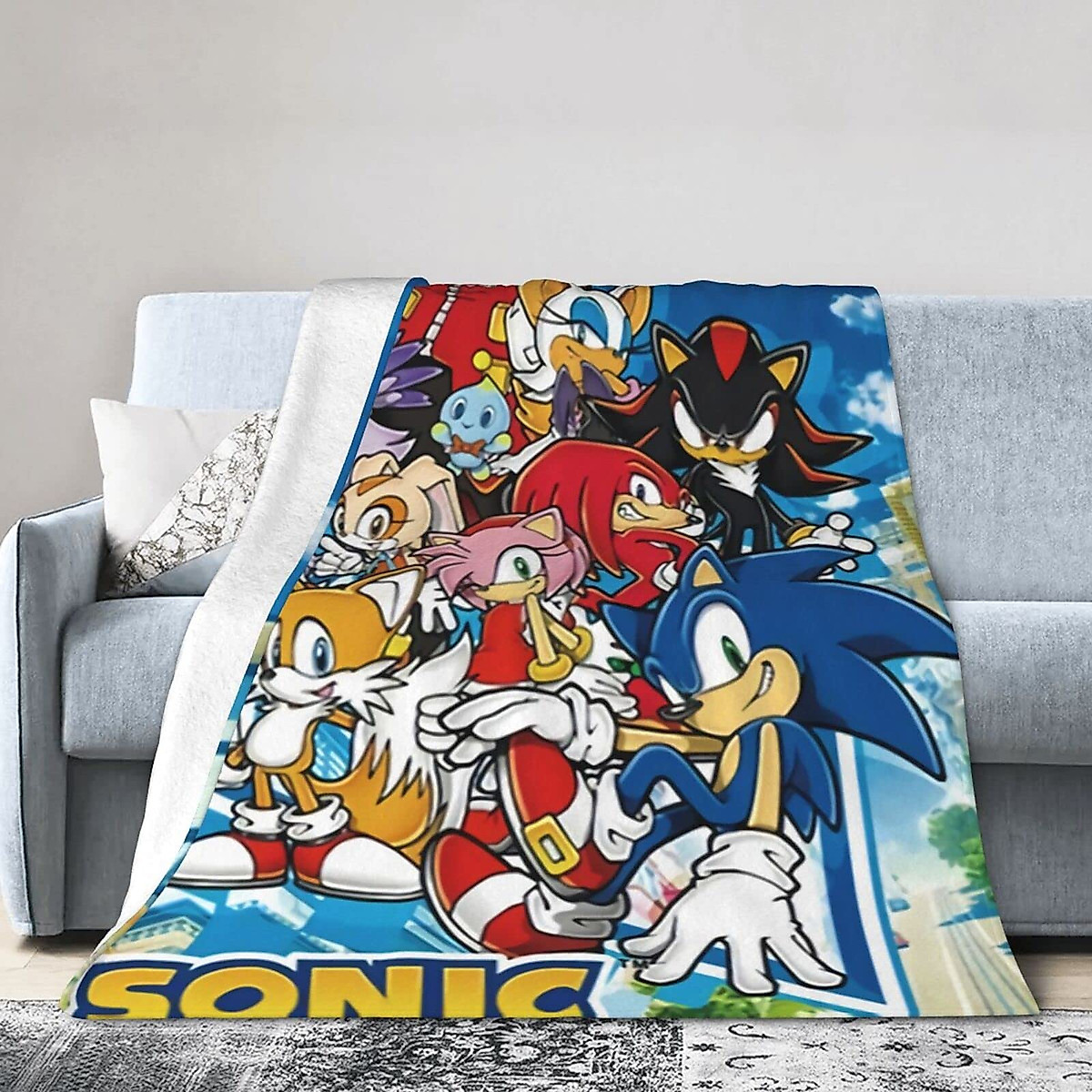 Longview Game Blanket Ultra-Soft Flannel Throw Blanket Cartoon Blankets Light Weight Bed Couch Living Room for Boys Grils 50''X40''