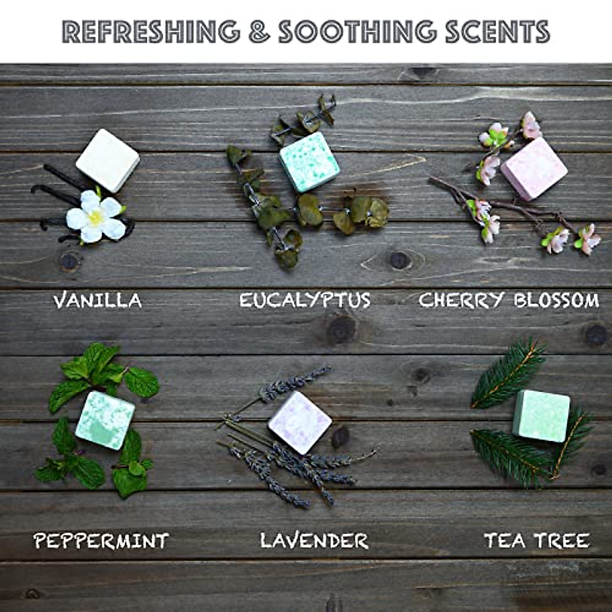 Aromatherapy Shower Steamers, Variety Pack of 12 Shower Bombs, Natural Scented Marble Shower Tablets, Birthday, Relaxing Gift Ideas for Women & Men, Essential Oil Bath Bomb Eucalyptus & More