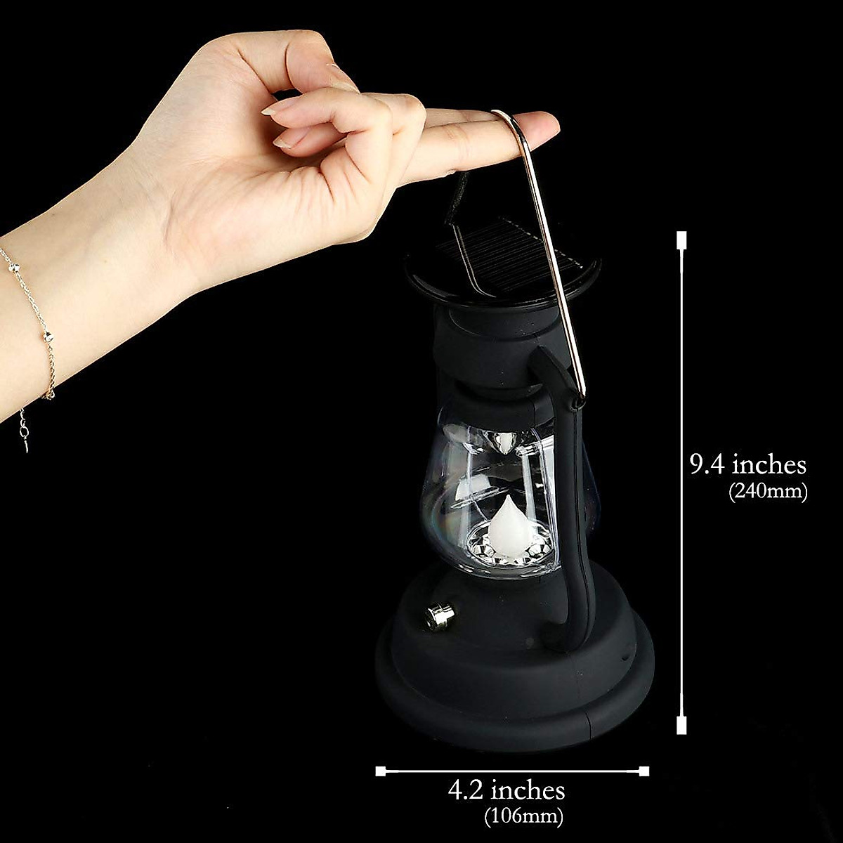 Solar Power Lantern Antique Light Lamp 7 LED for Garden Patio Umbrella Lamp Tree Pool Pavilion Lawn Porch Decor Camping Lantern Hurricane Lantern