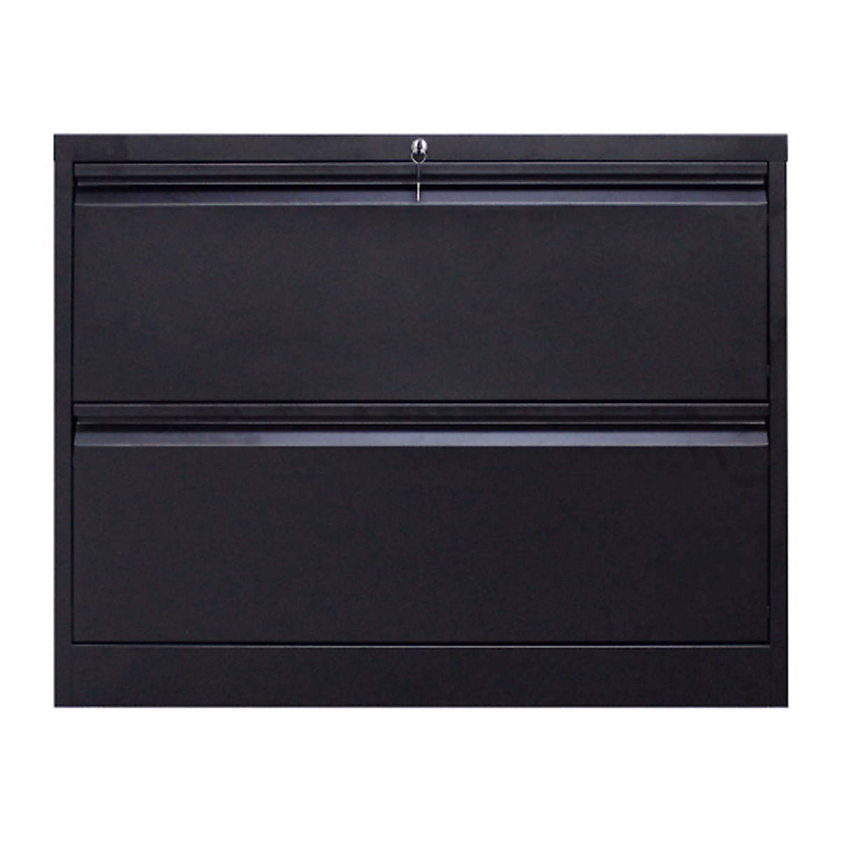 Aobabo 2 Drawer Lateral File Cabinet with Lock,Metal Storage File Cabinet Steel Filing Cabinet with Letter/Legal Size for Home Office,Anti-tilt Structure,Assembly Required (Black,2 Drawer)