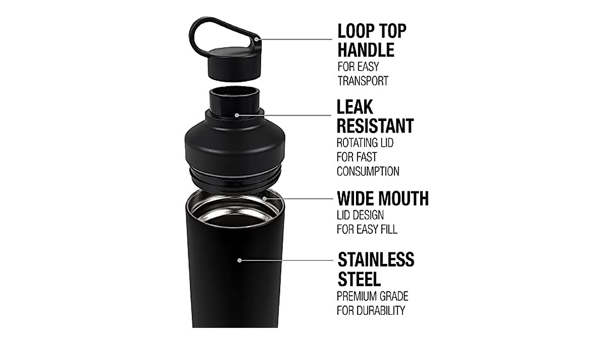 Official TMNT Water Bottle - 18 oz Insulated Turtles Collage