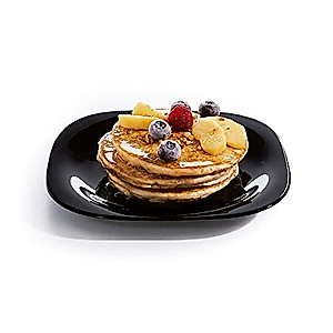 Luminarc Black Carine Dessert Plate 6-Piece Set, 7.25-Inch