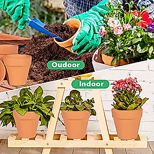 Baxrou 2.55 Inch Terra Cotta Pots 30pcs Small Mini Clay Pots with Drainage Holes,Cactus Flower Nursery Terracotta Pots for Indoor/Outdoor Succulent Plants, Crafts, Wedding Favor