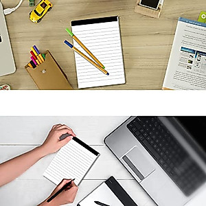 MuiAng 6pcs Perforated Note Pads College Ruled - 4" x 6" Inch Writing Notepad for Daily Planning - Perforated Small Notepads with 30 Sheets per Pad - Ruled Papers