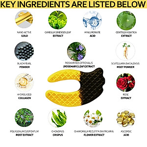 ICANdOIT 24K Gold Eye Mask For Dark Circles&Puffiness,Anti-Aging,Anti-Wrinkle With Hyaluronic Acid and Collagen,Eye Zone Care Eye Patches for All Skin Types,Best Gift Idea for Women&Men,7Pairs