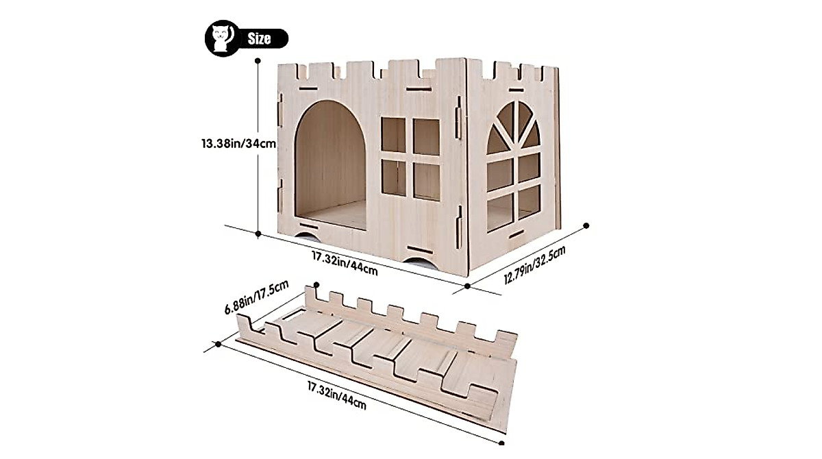 Extra Large Wooden Rabbit Castle - Perfect for Small Pets