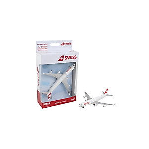 Daron Toy Airplane – Swiss – Die-Cast Metal Model Airplane Toy with Plastic Parts for Kids Ages 3+