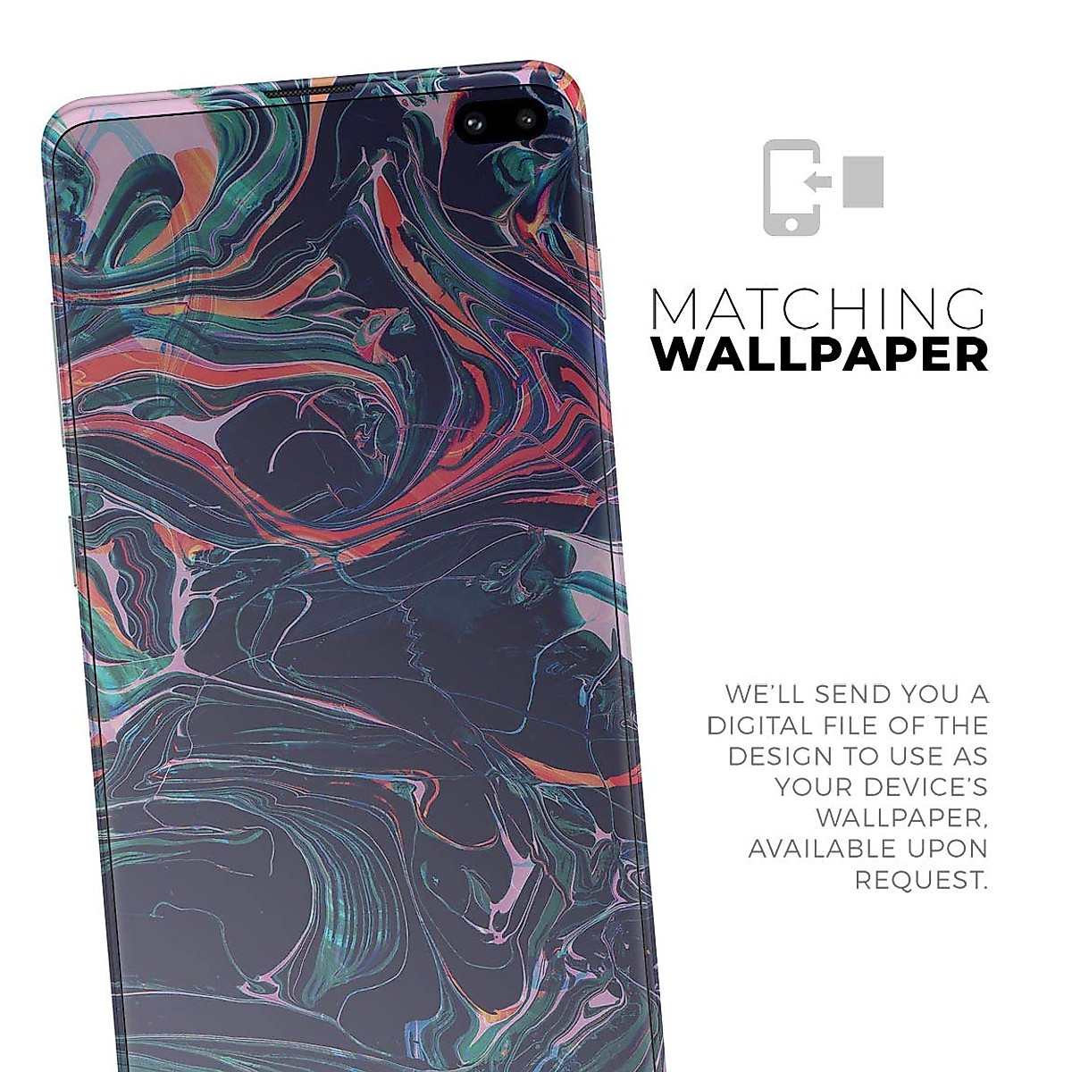 DesignSkinz Liquid Abstract Paint Remix V30 Protective Vinyl Decal Wrap Skin Cover Compatible with The Samsung Galaxy S20 (Screen Trim & Back Glass Skin)