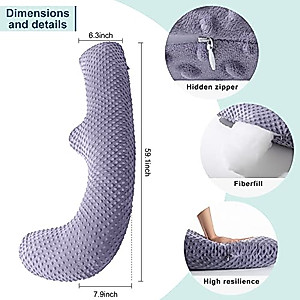 Treeking-Pregnancy Pillow,Soft and Comfortable Pregnancy Pillows for Sleeping for Side Sleeping Body Pillow, Durable and Stretchy Maternity Pillow Suitable for Head, Neck and Abdominal Support