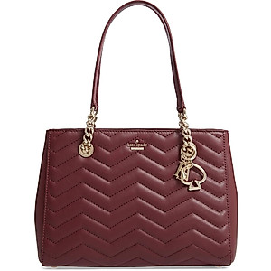 Kate Spade New York Reese Park Small Courtnee Smooth Leather Bag, Cherrywood…