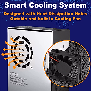 New Version AC to DC Converter, EAGWELL SMPS 110V AC to 12V DC Converter Power Supply Adjustable Switch Power Supply Transformer Max 50A 600W