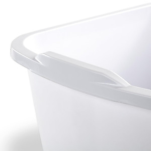 Sterilite 648806 18 Quart Dishpan, White - Pack of 6