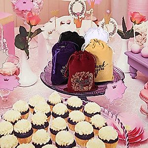 FILIFALA 30pcs Thank You bags Velvet Drawstring Gift Pouches,4 x 6 Inch Small Jewelry Cloth Pouch for Candy,Soap,Makeup Favor Bags(Mixed Color) (4x6inch, Mixed)