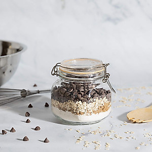 Galashield Glass Jars with Lids Food Storage Jars with Airtight Lids Leak Proof Glass Canisters Kitchen Jars [Set of 2-25 oz]