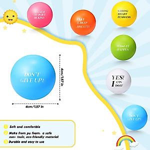 72 Pcs Motivational Stress Balls Colorful Foam Balls Inspirational Stress Relief Balls for Adults Kids Hand Exercise Stress Balls Anxiety Balls Fidget Toys for Motivating Encouraging (Fresh Colors)