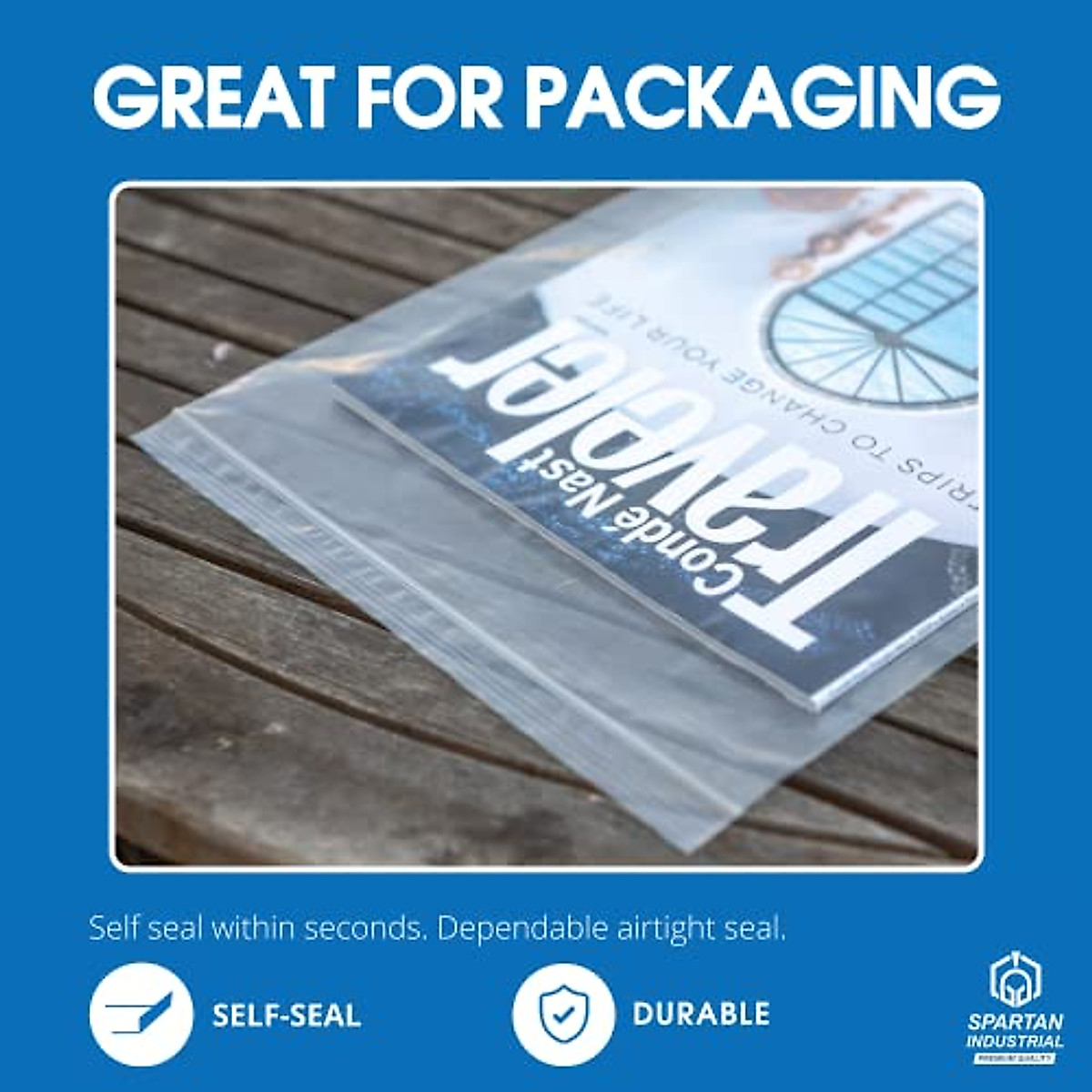 Spartan Industrial - 4” X 6” (1000 Count) 2 Mil Clear Reclosable Zip Plastic Poly Bags with Resealable Lock Seal Zipper