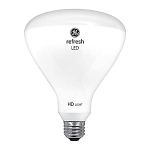 GE Refresh LED Light Bulbs, 65 Watt, Daylight, BR40 Indoor Floodlights (2 Pack)