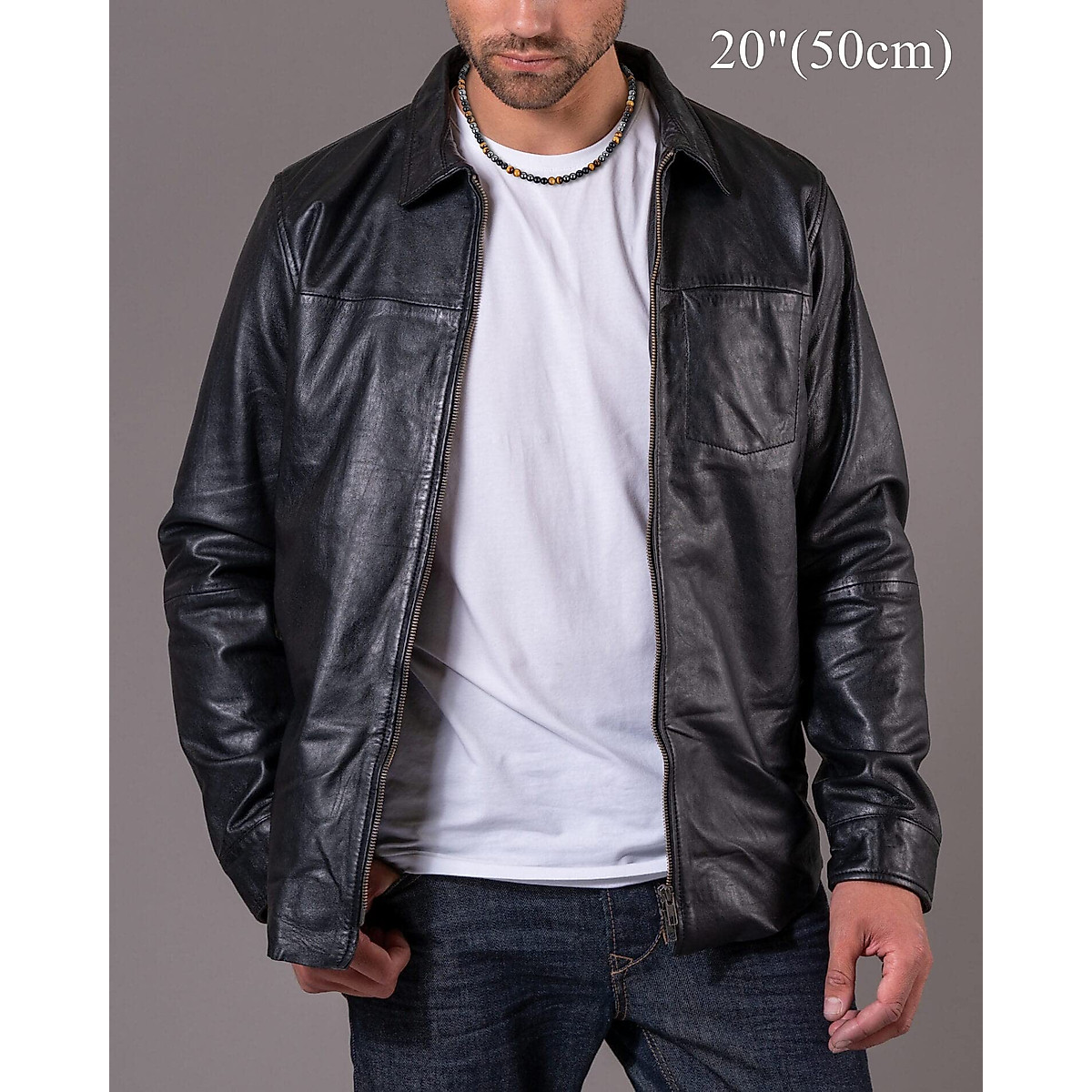 GAVU 6mm Brown Tiger Eye Hematite Rainbow Obsidian Crystal Necklace 20"