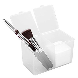Plastic Craft Organizer Case, Nail Art Organizer - 2 Grids Nail Polish Glitter Powder Piece Cotton Swab Comestic Makeup Remove For Organizer Storage Box