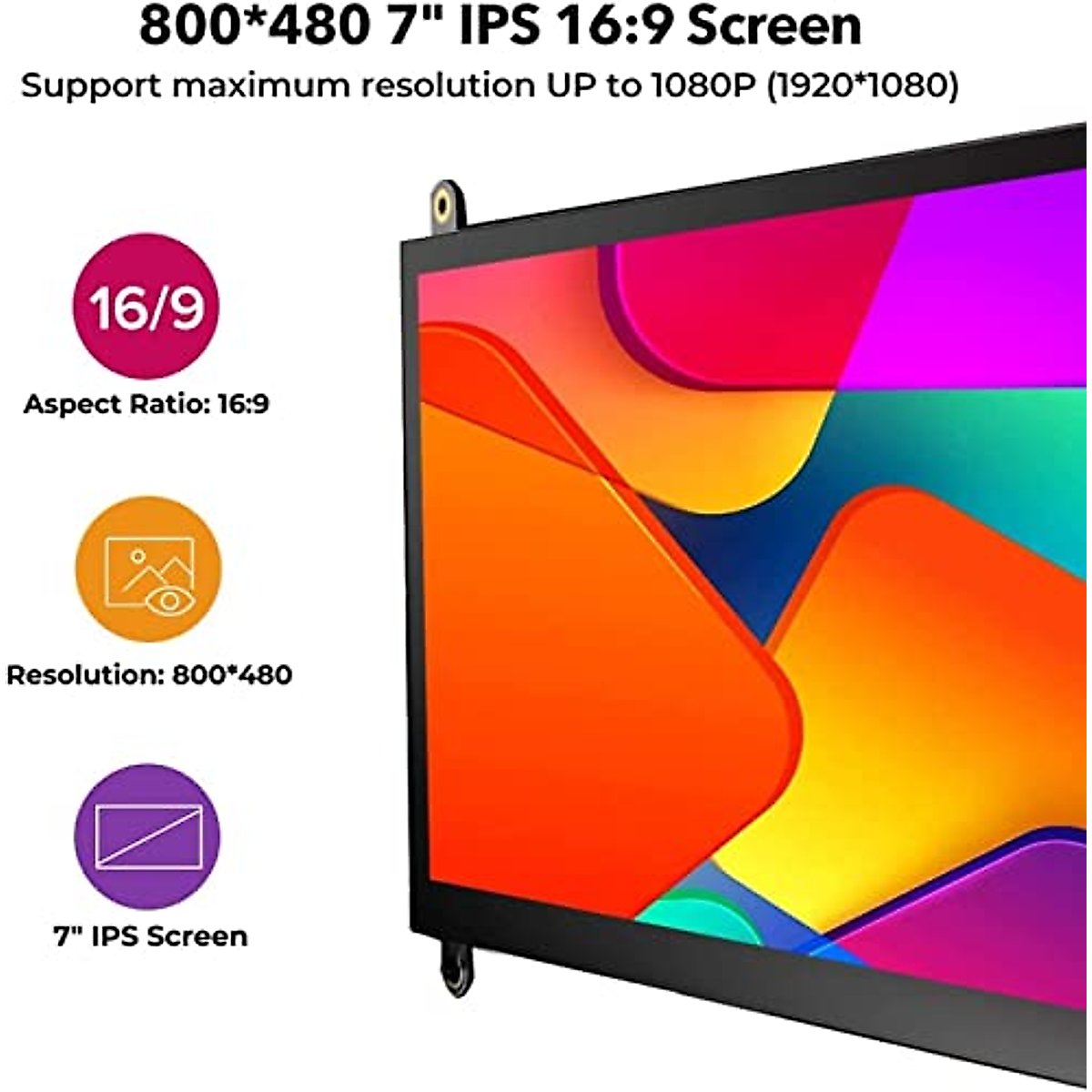 EVICIV Raspb Pi Touchscreen Monitor 5 Inch Screen Display 800×480 Mini LCD Screen Small HDMI Portable Monitor Compatible with Raspb Pi Model B-4 3B Raspbain,Ubuntu,Windows LoT,Windows 10 8 7
