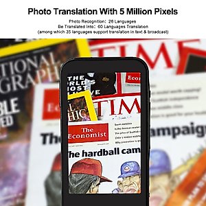 Language Translator Device,138 Languages Two Way Online Real-Time Translation,Support Offline Hotspot WiFi Connection, Voice & Text & Photo Smart Translations for Learning Travelling Business