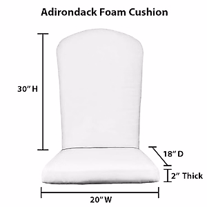 RSH DECOR: Foam Adirondack/Rocking Chair Cushion | 48” x 20” x 2” | All-Weather Spun Fabric | Water and Fade-Resistant | Outdoor Cushion for Patio Furniture | Flamingo Flirt