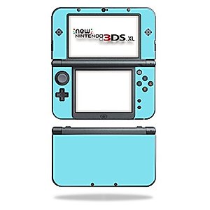 MightySkins Skin Compatible with New Nintendo 3DS XL (2015) Cover wrap Sticker Skins Solid Baby Blue