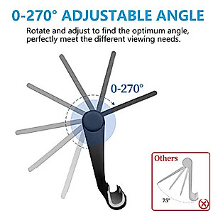 Cell Phone Stand for Desk Foldable, 2 Pack Desk Phone Holder Stand for Office Kitchen Travel, Mobile Phone Stand for iPhone Stand Phone Dock Cradle Compatible with iPad Switch, All Smartphone (Black)