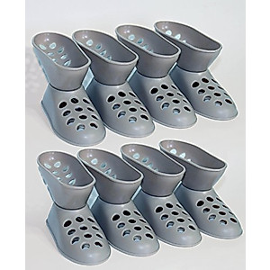Lucore Home Shoe Stacker Space Saver Organizers for Small Sizes 2-6 - 8 Set Shoe Stack Holders Will Double Closet & Garage Shoe Rack Storage Space (Gray)