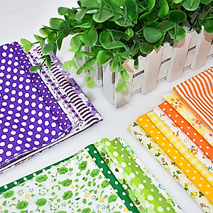 42 Pcs 9.8 x 9.8 Inches Cotton Fabric Sewing Patchwork Squares Quilting Bundles Different Pattern Cloths for Sewing DIY Art Work Supplies Scrapbooking Quilting by Renashed