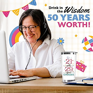 ZAGKOO 50th Birthday Gifts for Her, Women 1974-50th Birthday Decorations, Cool 50 Year Old Gifts, Making World Better Since 1974 - Funny Happy Turning 50 Gifts for Sister, Friend - 20oz Tumbler Cup