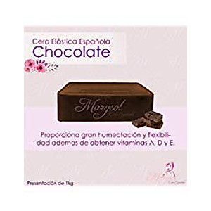 Cera Depiladora de Chocolate Española Elastica Marysol hard wax Depilacion sin Bandas No-Strip Disposable Wax Salon Spa estetica Vello Corporal Facial Bikini Epilacion Epilatoria