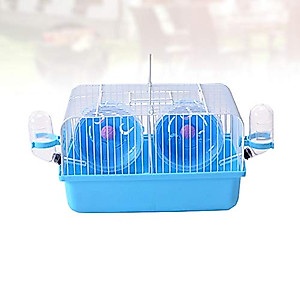ULTECHNOVO Delicate Hamster Dating cage Two Mice Fighting Isolation Cage for Pet Blue Small Animal Den
