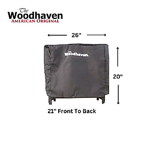 Woodhaven 2 Foot Waterproof Full Cover - Covers 2 Foot Indoor Firewood Rack - Reinforced Vinyl With Velcro Straps - Keeps Logs Dry (Black)